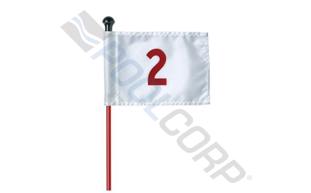 POOL360 | Yellow Flag with Black Rod Numbered Practice Green Flag Set #2