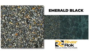 POOL360 | River Rok 80 lbs Natural Pebble Pool Finish Emerald Black