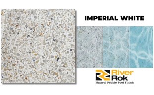 POOL360 | River Rok 80 lbs Natural Pebble Pool Finish Imperial White