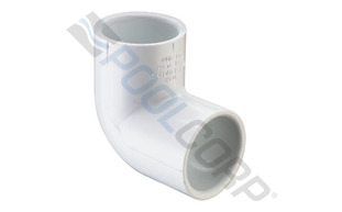 POOL360 | 2" White SCH40 PVC 90 Degree Elbow Socket