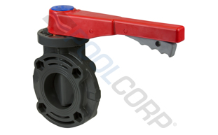 horizon | 4" Black PVC Butterfly Valve with Handle EPDM