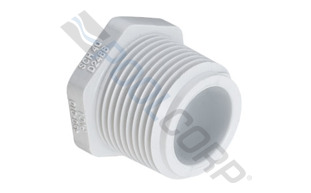 POOL360 | 3/8" White SCH40 PVC Plug MIPT