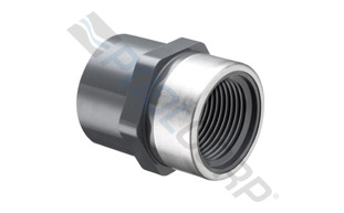 POOL360 | 2" Gray SCH80 PVC Reinforced Female Adapter Socket x FPT