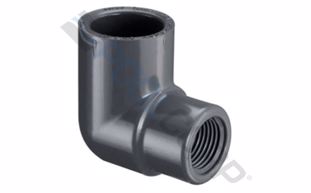 POOL360 | 1" x .75" SCH80 PVC 90 Degree Reducing Elbow Socket x Fipt