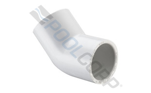 POOL360 | 8" Socket White SCH 40 PVC 45 Degree Elbow