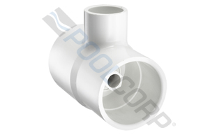 POOL360 | 1-1/2" x 1-1/2" x 3/4" White SCH40 PVC Venturi Tee Socket Nested
