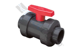 POOL360 | 1.5" PVC True Union Ball Valve with Socket/Threaded Ends and FKM O-Ring Seal