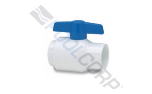 POOL360 | 0.5" White PVC Utility Ball Valve with Threaded Ends and EPDM O-Ring Seal