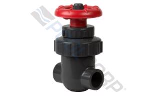 POOL360 | 2" PVC Gate Valve with Threaded Ends and Buna-N O-Ring Seal
