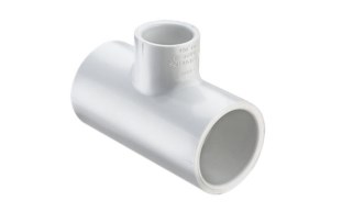 POOL360 | 1-1/2" x 1-1/2" x 1/2" White SCH40 PVC Reducing Tee Deep Socket