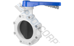 POOL360 | 4" White PVC Pool Butterfly Valve with Handle EPDM