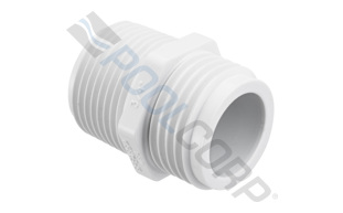 POOL360 | 3/4" x 3/4" White PVC Transition Nipple MIPT x MHT