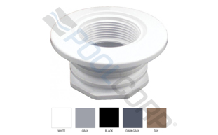 POOL360 | 1.5" FIP x 1.5" Socket Gray Gunite Wall Return Fitting with Water Stop