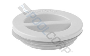 POOL360 | 1.5" MPT White Flat Plug with Gasket
