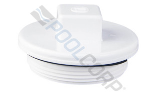 POOL360 | 2" MPT White Flat Plug with O-Ring