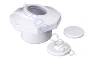 POOL360 | 1.5" Slip White Wall Inlet Fitting with Snap-in Eyes