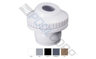 POOL360 | 1.5" Dark Gray Self Aligning Insider Wall Inlet Fitting with 3/4" Eye Opening