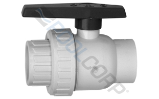 POOL360 | 1.5" S White PVC Single Union Ball Valve