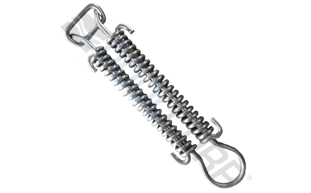 POOL360 | Stainless Steel Double Spring-Bend Hook with D-Ring for Safety Cover