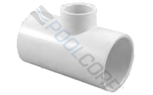 POOL360 | 1-1/2" S x 1-1/2" S x 3/4" S Venturi Tee with 1/4" Nozzle