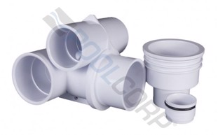 POOL360 | 2.5" White Poly Gunite Jet Body Assembly