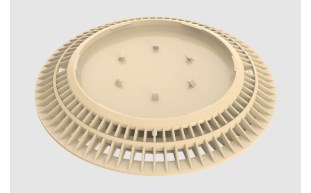 POOL360 | 10" Round Tan Retrofit Pebble Top Drain Cover