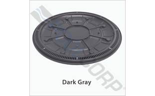 POOL360 | 20" DARK GRY SUPERFLOW 360 PEBBLE TOP DRAIN W/ SUMP