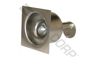 POOL360 | 4" Square Stainless Steel Cup Anchor with Eyebolt