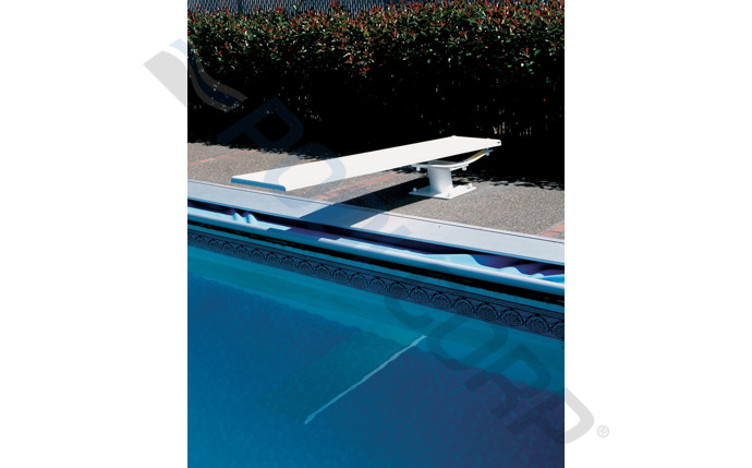POOL360 | 8' Gray Frontier III Diving Board with Cantilever Jump Stand