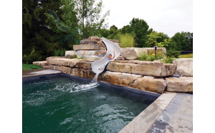 POOL360 | 10' Starry Night Garden Ride Right Turn Slide