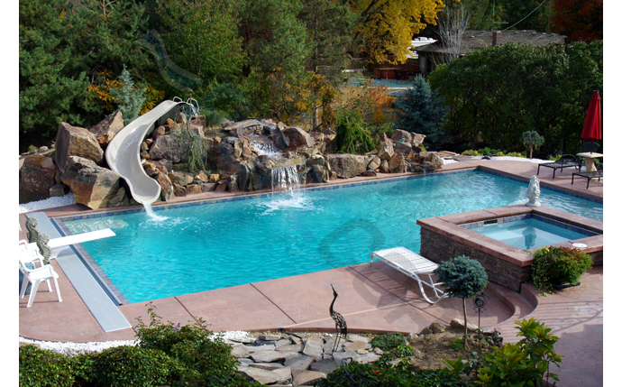 POOL360 | 10' Starry Night Garden Ride Right Turn Slide