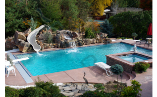 POOL360 | 10' Starry Night Garden Ride Right Turn Slide