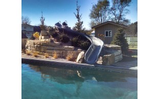 POOL360 | 24' Mont Blanc River Run Right Turn Pool Slide