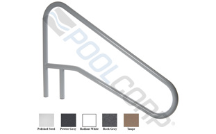 POOL360 | 54" Marine Grade 4 Bend Braced Deck Mount Stair Rail