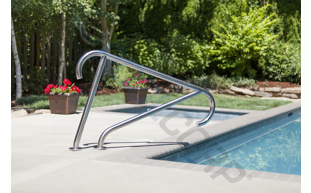 POOL360 | 51" Marine Grade Stainless Steel Meridian Deck Mount Stair Rail