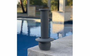 POOL360 | 1.5" Gray Round Face Knock-In Bubbler Fitting