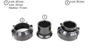 POOL360 | KIT 2 RACCORDS UNION 50MM