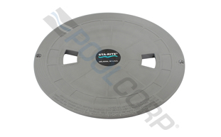 POOL360 | 10" x 10" x 1 1/4" Gray SwimQuip® U-3 Skimmer Lid with Decal