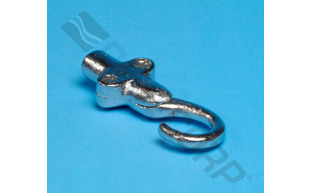 POOL360 | 3/8" Chrome Plated Bronze Clamp Rope Hook