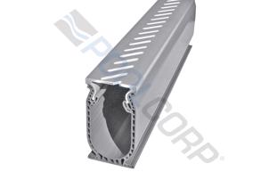 POOL360 | 10' Treadmaster Commercial Deck Drain with Aluminum Top Almond