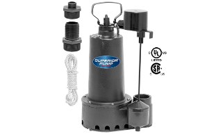 POOL360 | 1/3 HP Cast Iron Sump Pump Side Discharge w/ Vertical Float Switch