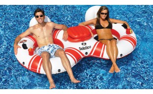 POOL360 | SuperChill 2-Person Floating Tube with Cooler 88" x 46"