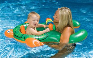 POOL360 | Me & You Baby Sea Turtle Floating Baby Seat 42" x 32" x 11"