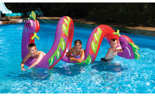 POOL360 | Giant Two-Headed Curly Serpent Inflatable 96"