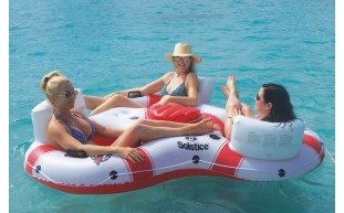 POOL360 | Super Chill 3-Person Floating Tube with Cooler 81" x 81"