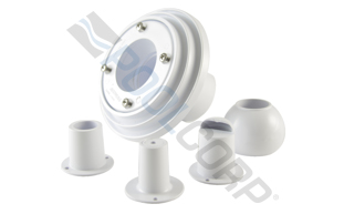 POOL360 | 1.5" Slip White Complete Insider Wall Inlet Fitting for Concrete Pools