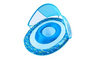POOL360 | Baby Spring Shark Pool Float with Canopy and UPF Protection