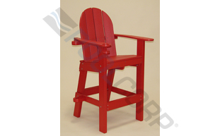 POOL360 | Red Lifeguard Chair with Step