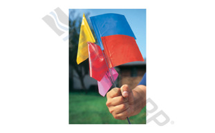 POOL360 | 21" x 4" x 5" Red Wire Staff Marking Flag