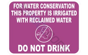 POOL360 | 12" x 18" Metal Reclaimed Water Bilingual Identification Sign
